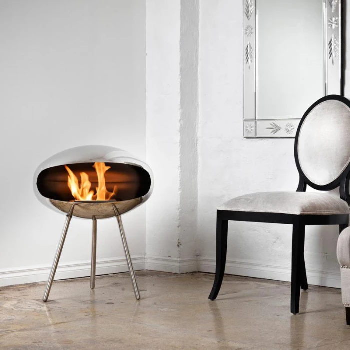 Stilvoller Cocoon Fire Terra freistehender Bioethanol-Kamin