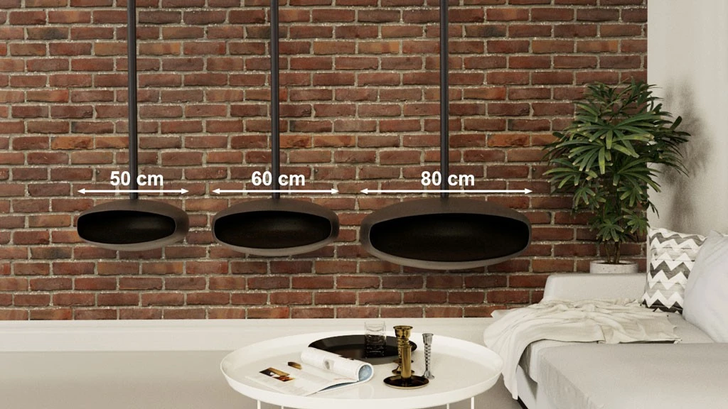 UFO-80 Mega Black - Celing-mounted bioethanol fireplace